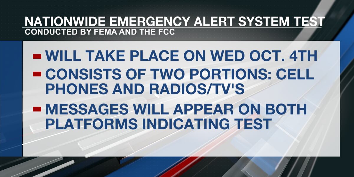 FCC and FEMA to conduct nationwide emergency alert test FCC and FEMA to conduct nationwide emergency alert test